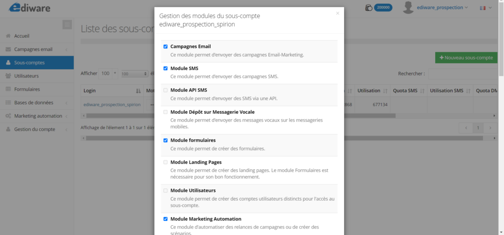 Le Module Sous Comptes Chez Ediware Ediware Ressources Et Documentation